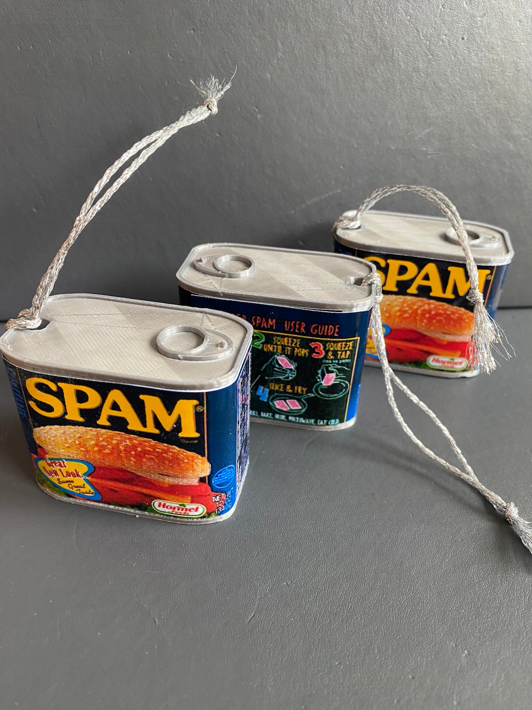 Spam Tin Christmas Tree Decoration Retro - Etsy UK