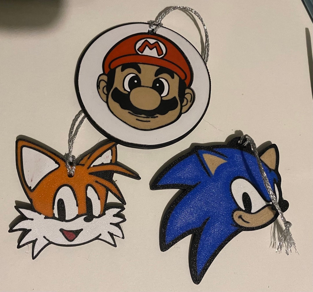 Sonic Tails Mario Christmas Tree Decorations - Etsy