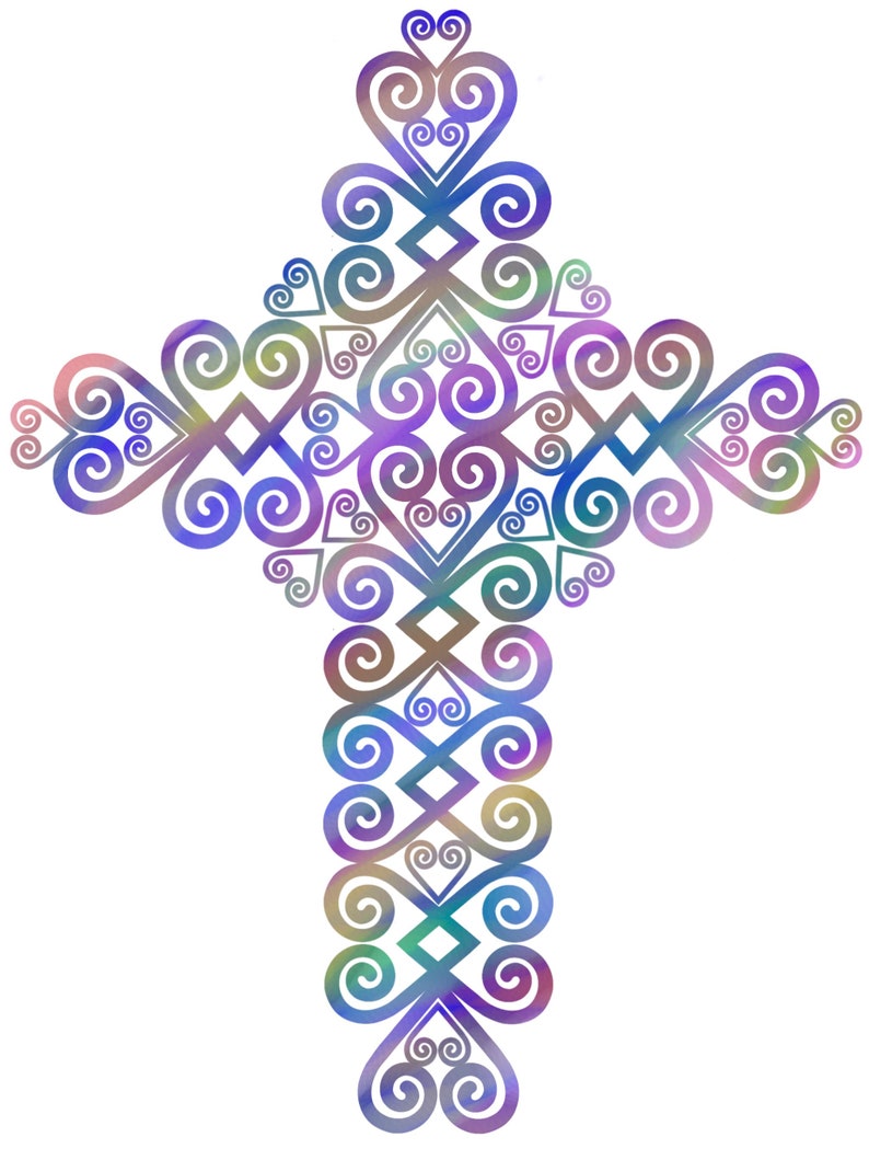 Heart Hmong Inspired Symbol Color Cross Short-sleeve Unisex - Etsy