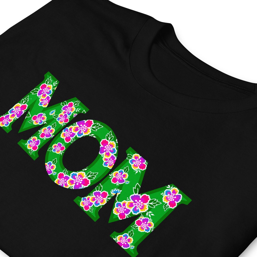 Hmong T-shirt | Hmong Inspired | MOM Green Print With Flowers Short ...