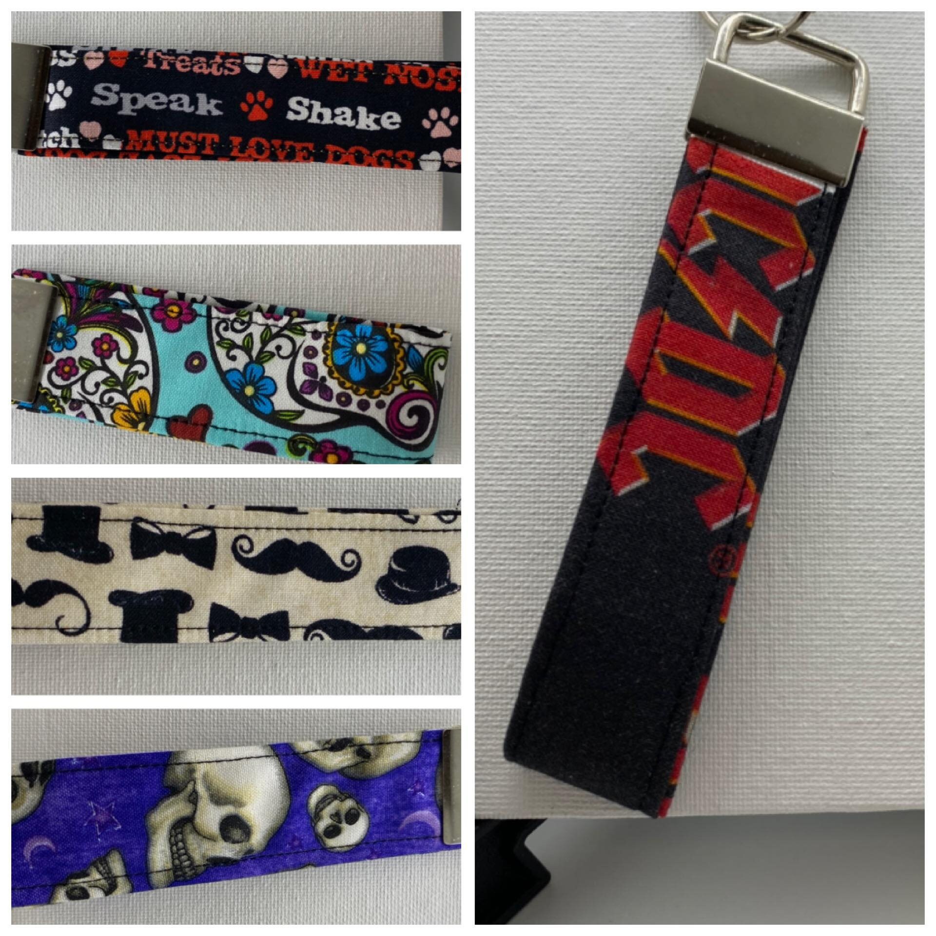 Fabric Keyfob Wristlet Keychain Various Characters, Designs, Fabrics - Etsy