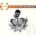 Floral Skeleton Middle Finger Svg, Human Skeleton Svg, Middle Finger ...