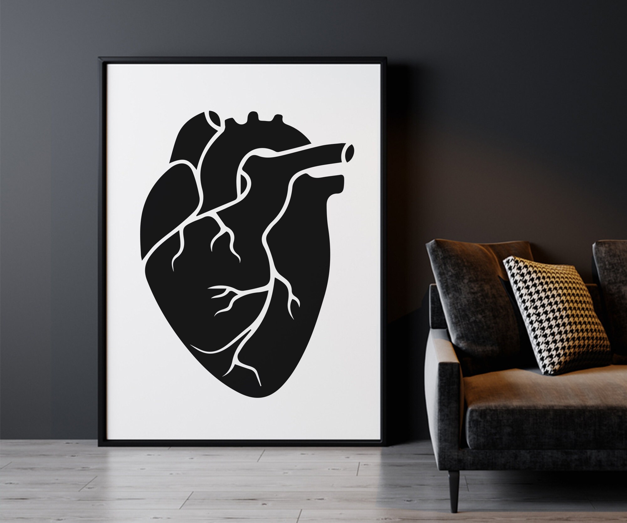 Anatomical Heart Svg, Heart Svg, Human Heart Clip Art Decal, Nurse Life ...