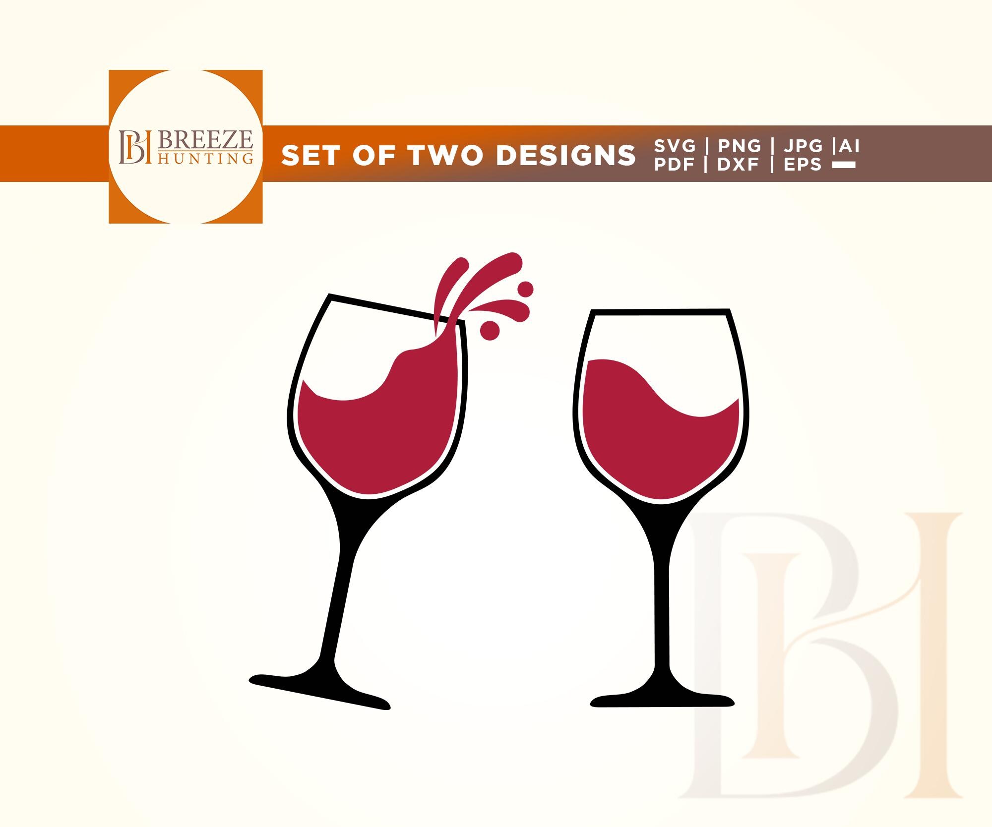 Wine Glasses SVG, Cheers Glasses Svg, Clinking Wine Glasses, Svg, Png ...