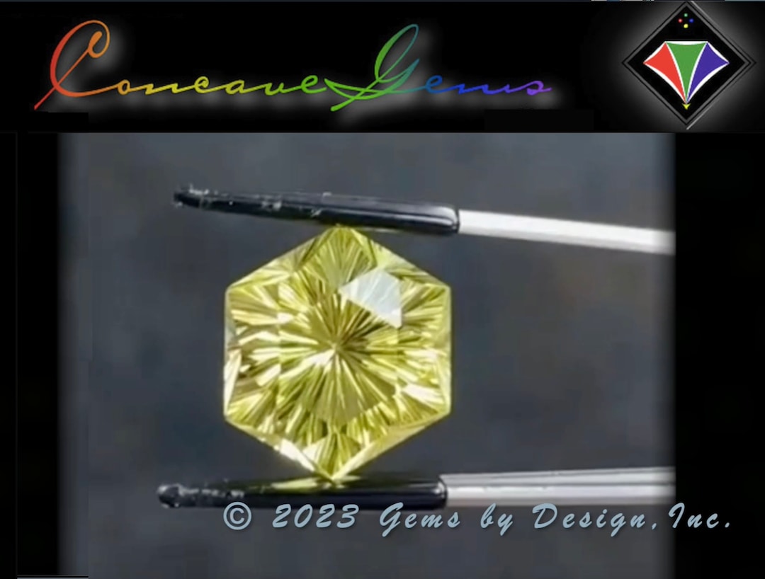 LUSCIOUS ORO VERDE Citrine Quartz Hexagonal Concave Brilliant™ Green ...