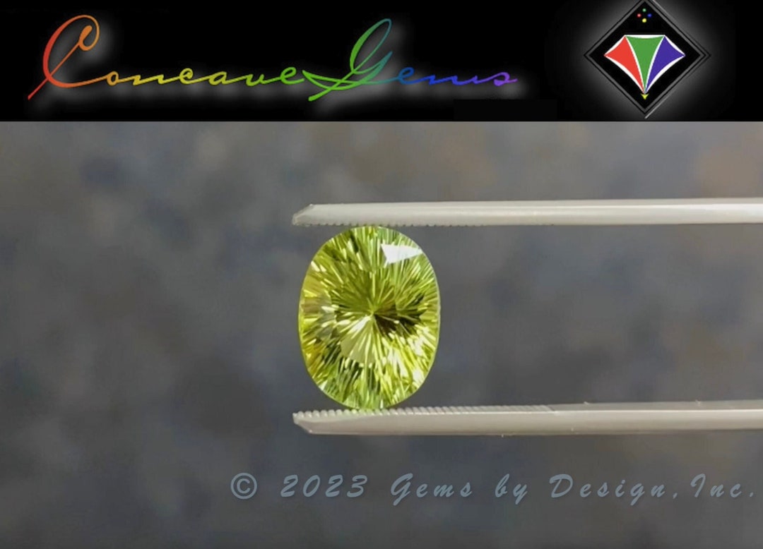 Unique TROPICAL GREEN Tourmaline aka Verdelite Oval Concave - Etsy