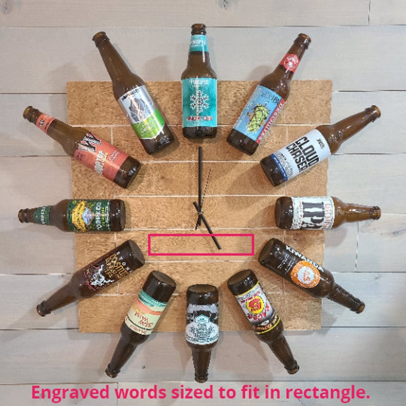 Personalized Beer Bottle Clock. Bottle Clock KIT. Man Cave | Etsy