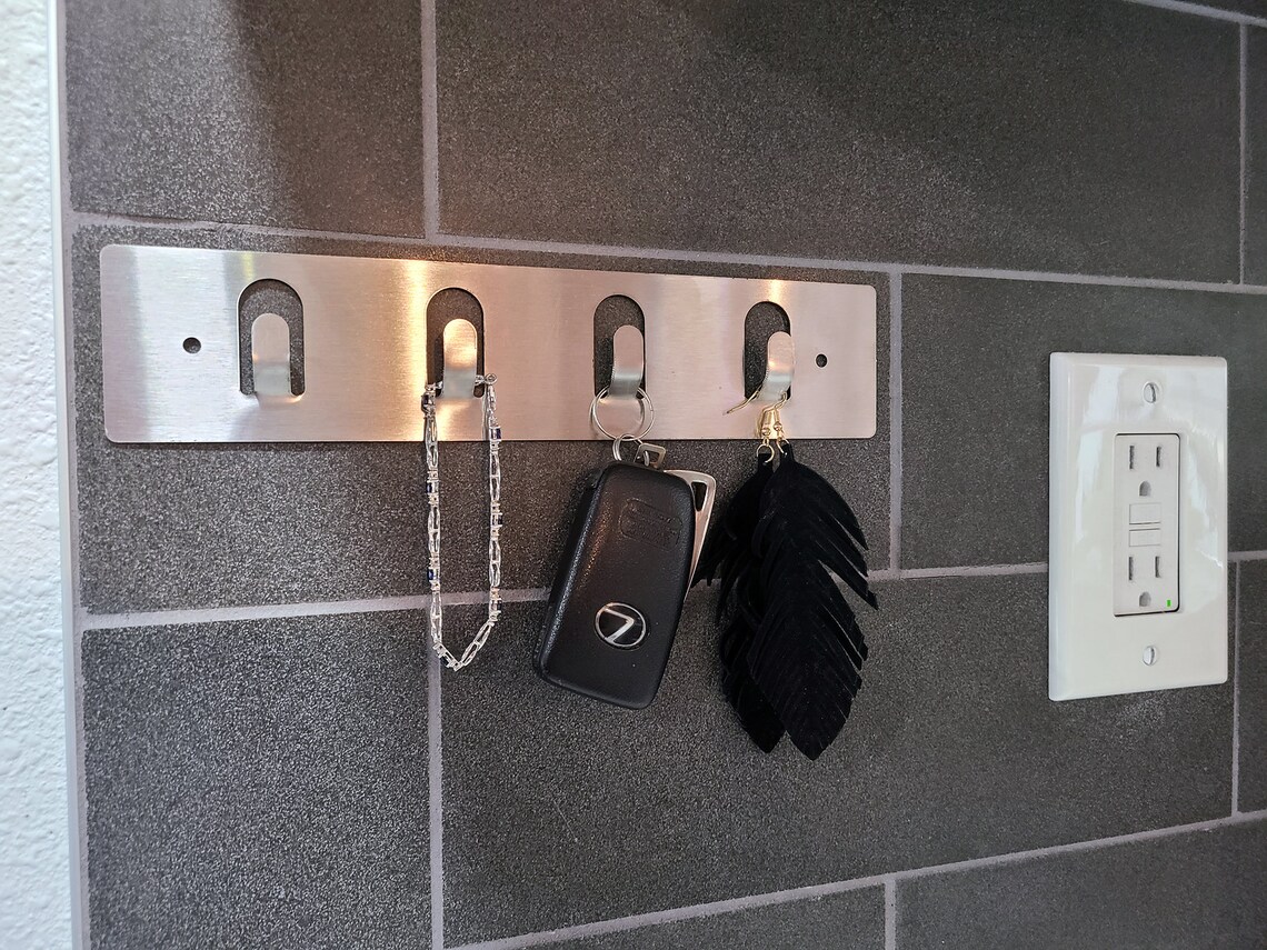 Stainless Steel Key Holder - Key Holder for Wall - Key Hook - Key ...