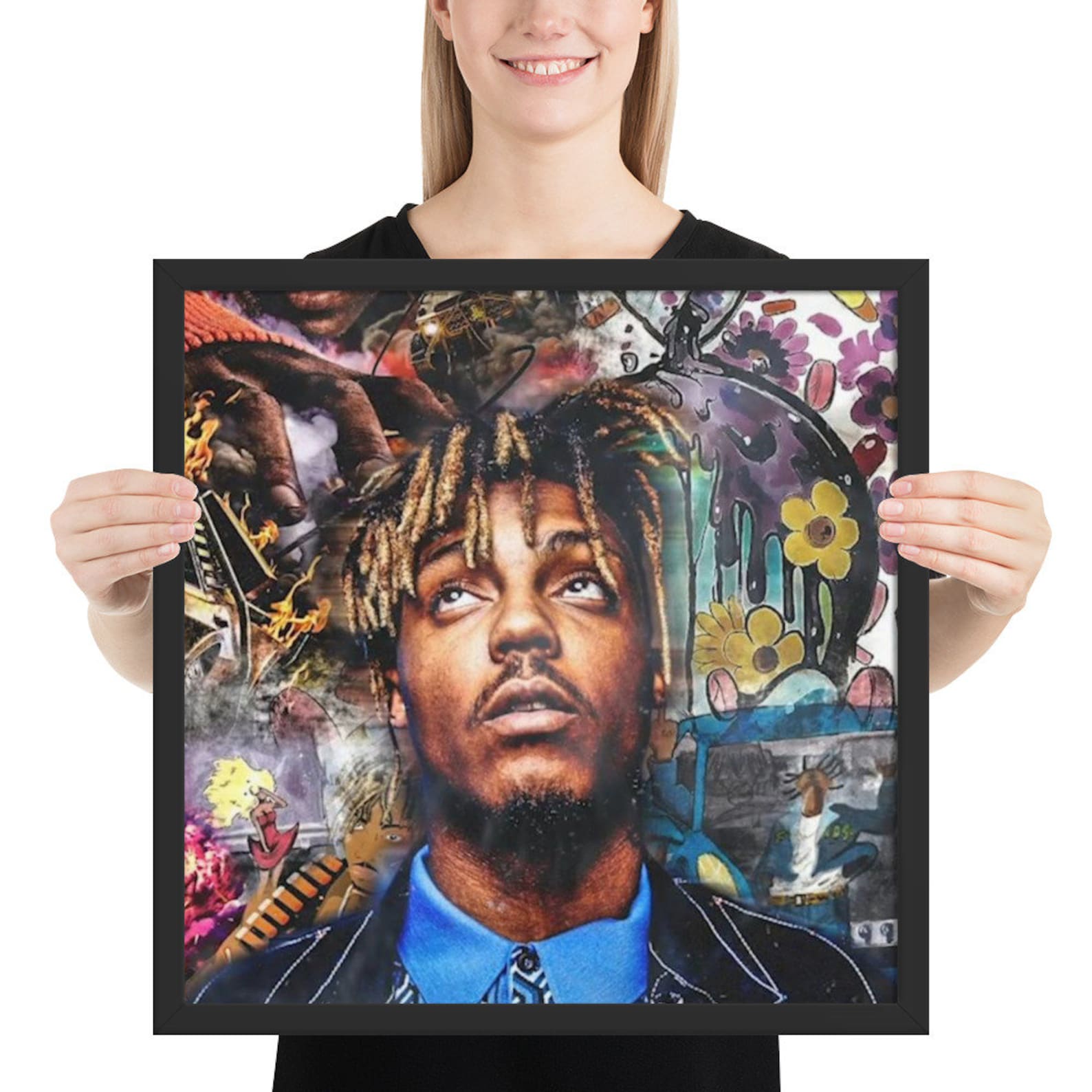 Juice Wrld Digital Print Abstract Juice Wrld Wall Art World On Etsy