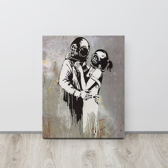 Banksy Think Tank Blur Álbum Cover Canvas Print Banksy Diver - Etsy España