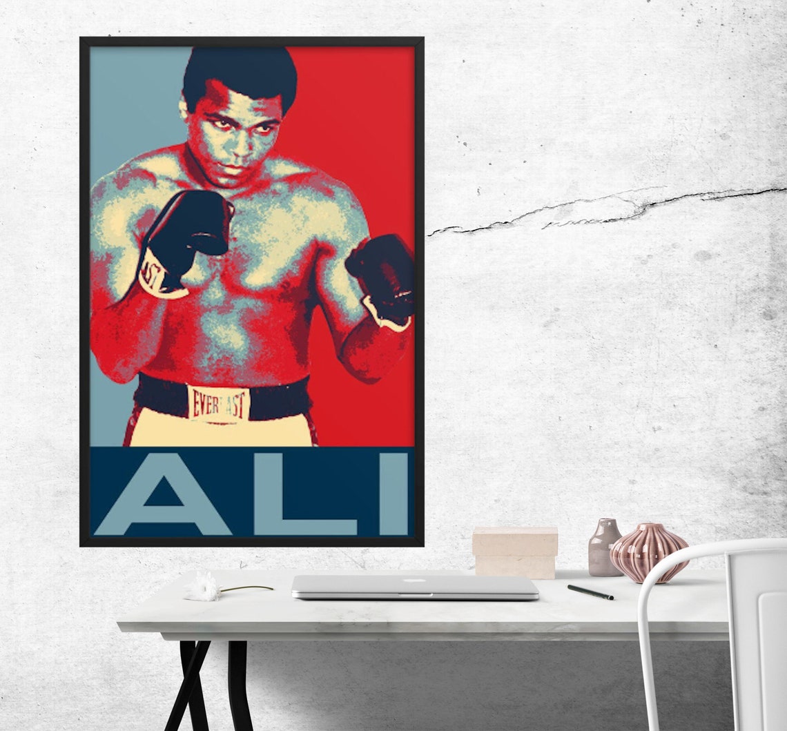 Muhammad Ali Poster Framed Print Muhammed Ali Poster Retro | Etsy