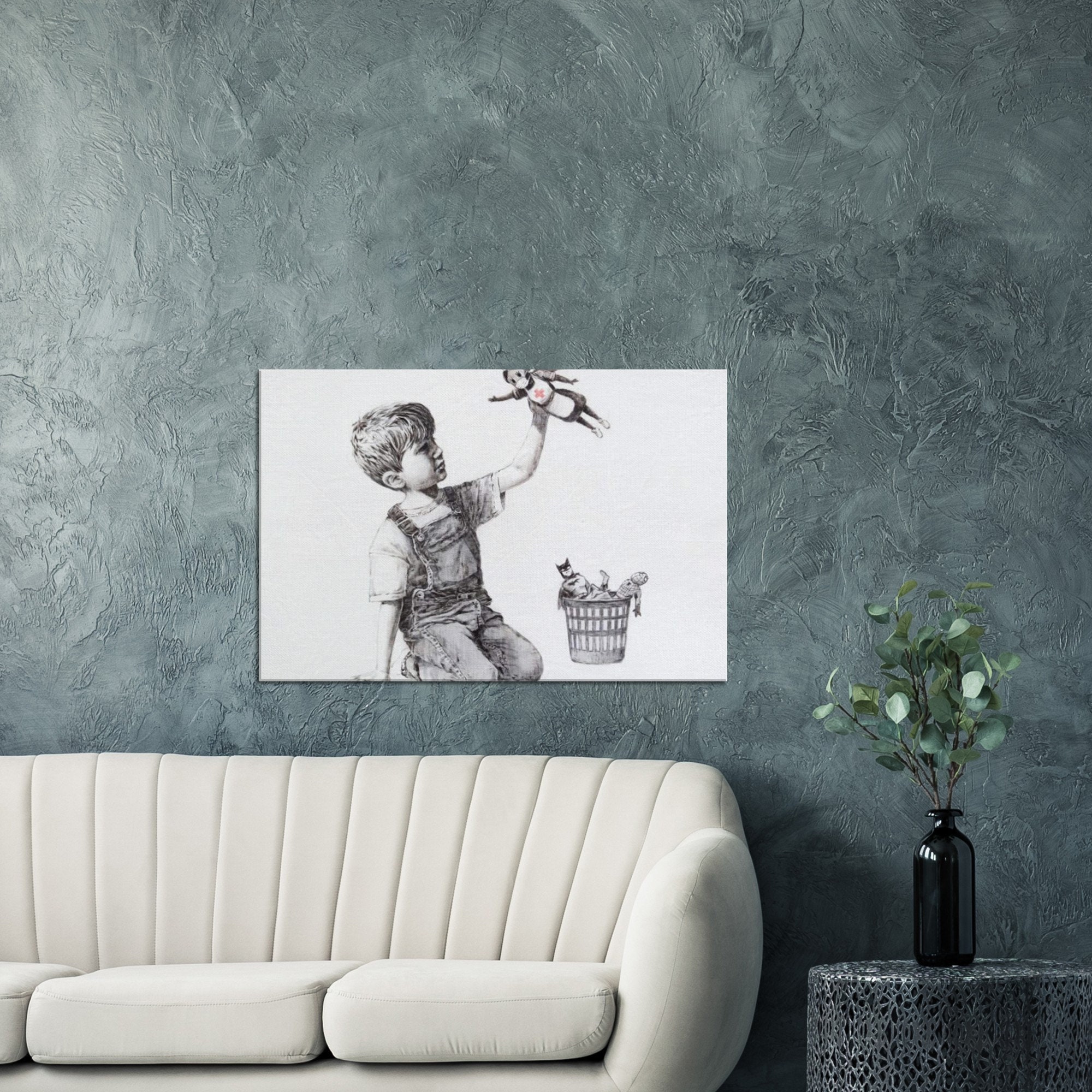 Banksy Canvas, Nurse Super Hero Canvas Print, Banksy Original Art Print ...