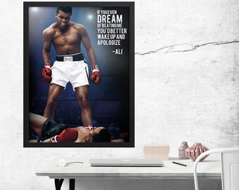 Muhammad Ali Knockout Poster - Etsy