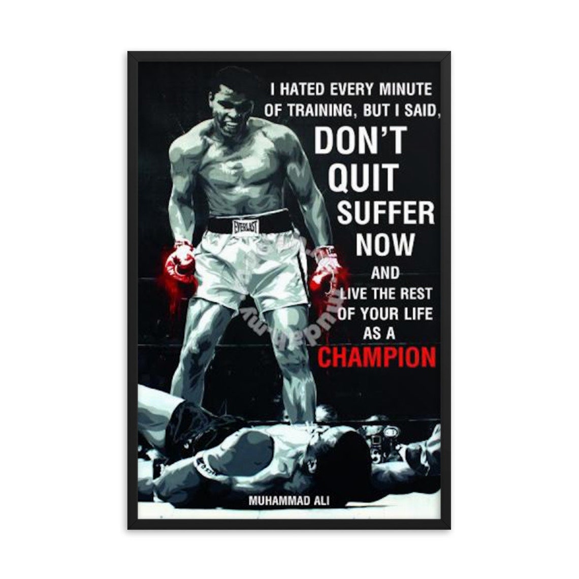 Muhammad Ali Framed Poster Champion Motivational Wall Art - Etsy