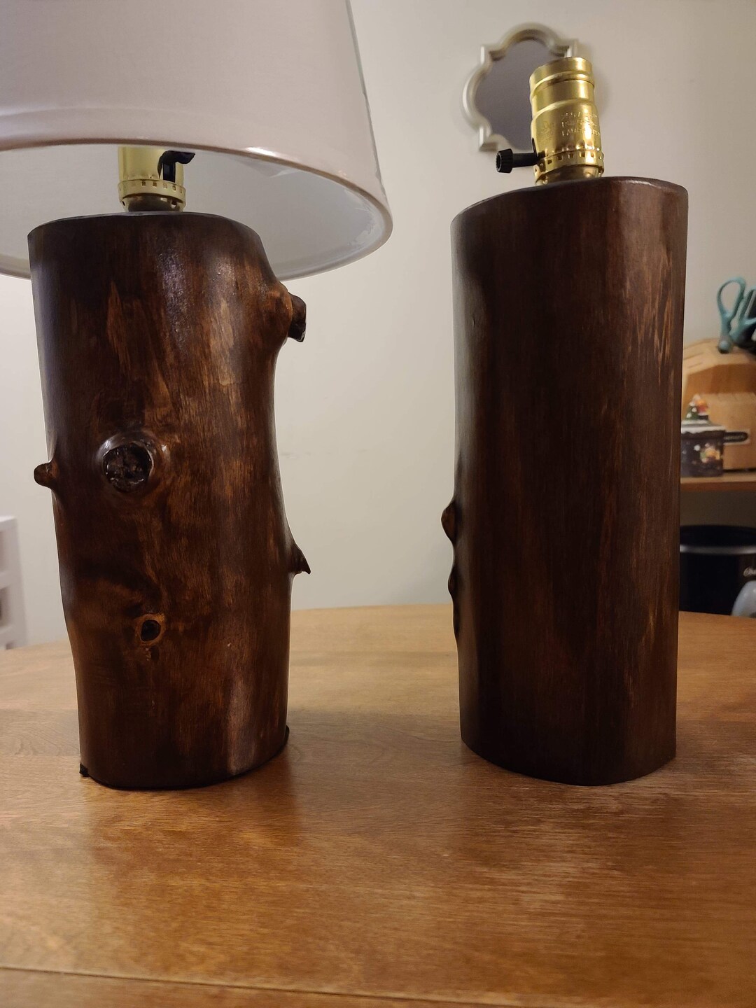 Log Table Lamps - Etsy