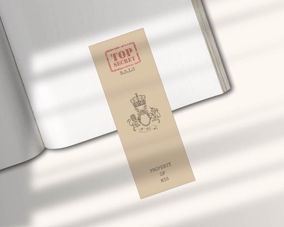 Custom James Bond Bookmark, Bookmarks, Custom Gift, Personalised Gifts ...