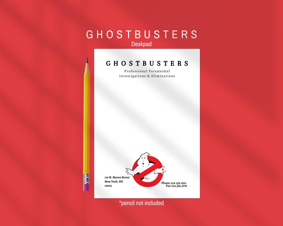 Ghostbusters A6 Notepad – Paranormal Report Pad, 80s Movie Prop, Retro ...