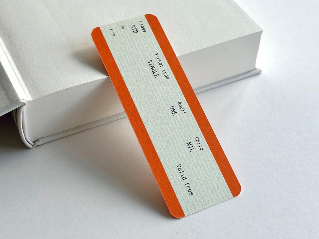 Rail Bookmark Card Book Accessories Bookmark Gifts Quirky Gifts ...