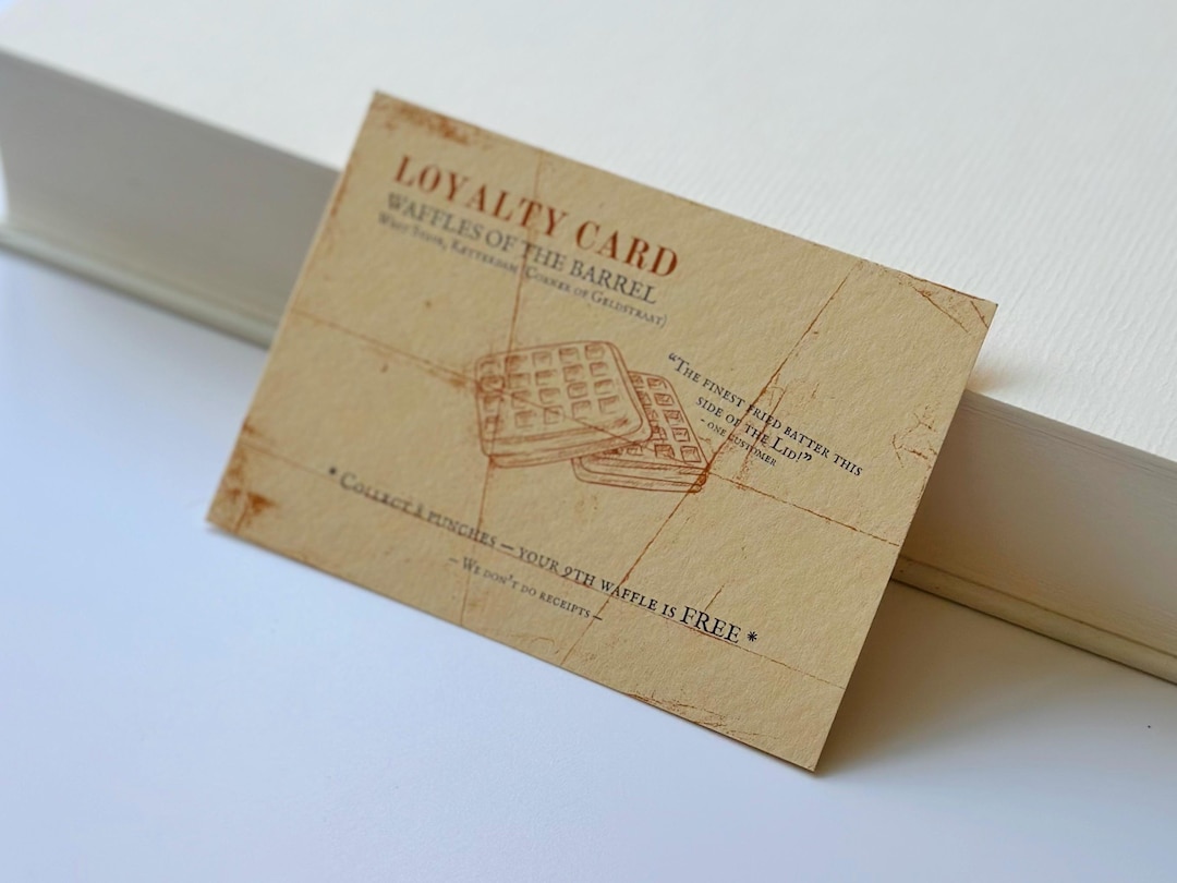 Six of Crows Fantasy Bookmark, Ketterdam Waffle Loyalty Card ...