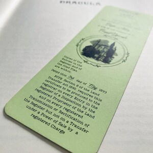 Count Dracula Horror Bookmark, Vintage Vampire Bookmarks, Gothic Gift ...