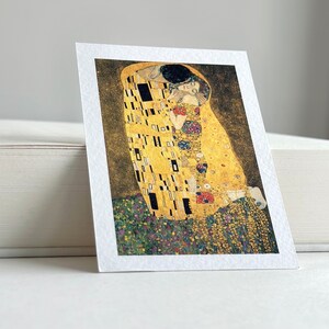 The Kiss Painting Bookmark, Gustav Klimt Painted Bookmarks, Vintage ...
