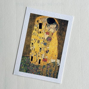 The Kiss Painting Bookmark, Gustav Klimt Painted Bookmarks, Vintage ...