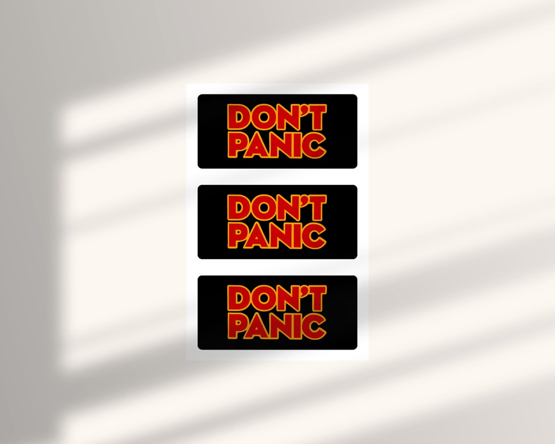 Dont Panic Hitchhikers Guide to the Galaxy Quirky Sticker for Laptop ...