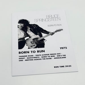 Bruce Springsteen, Aesthetic Album Prints, Born to Run, Album Poster ...