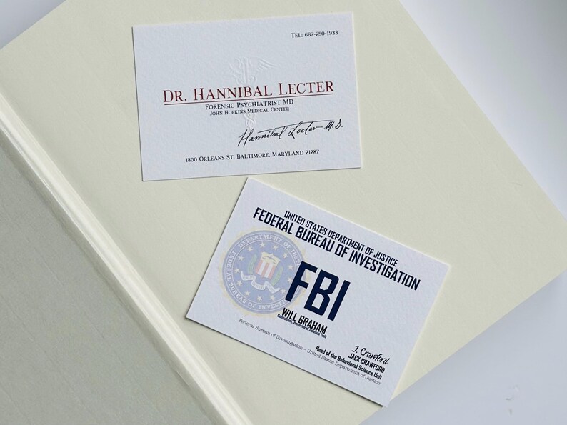 Will Graham FBI Bookmark - Hannibal TV Show, Business Card & Costume ...