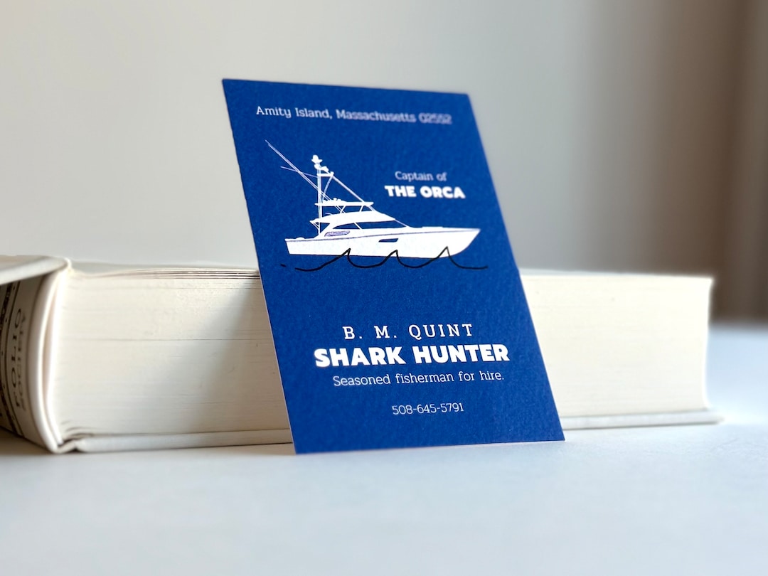 Jaws Horror Bookmark, Page Holder, Amity Island Beach, Quint Shark ...