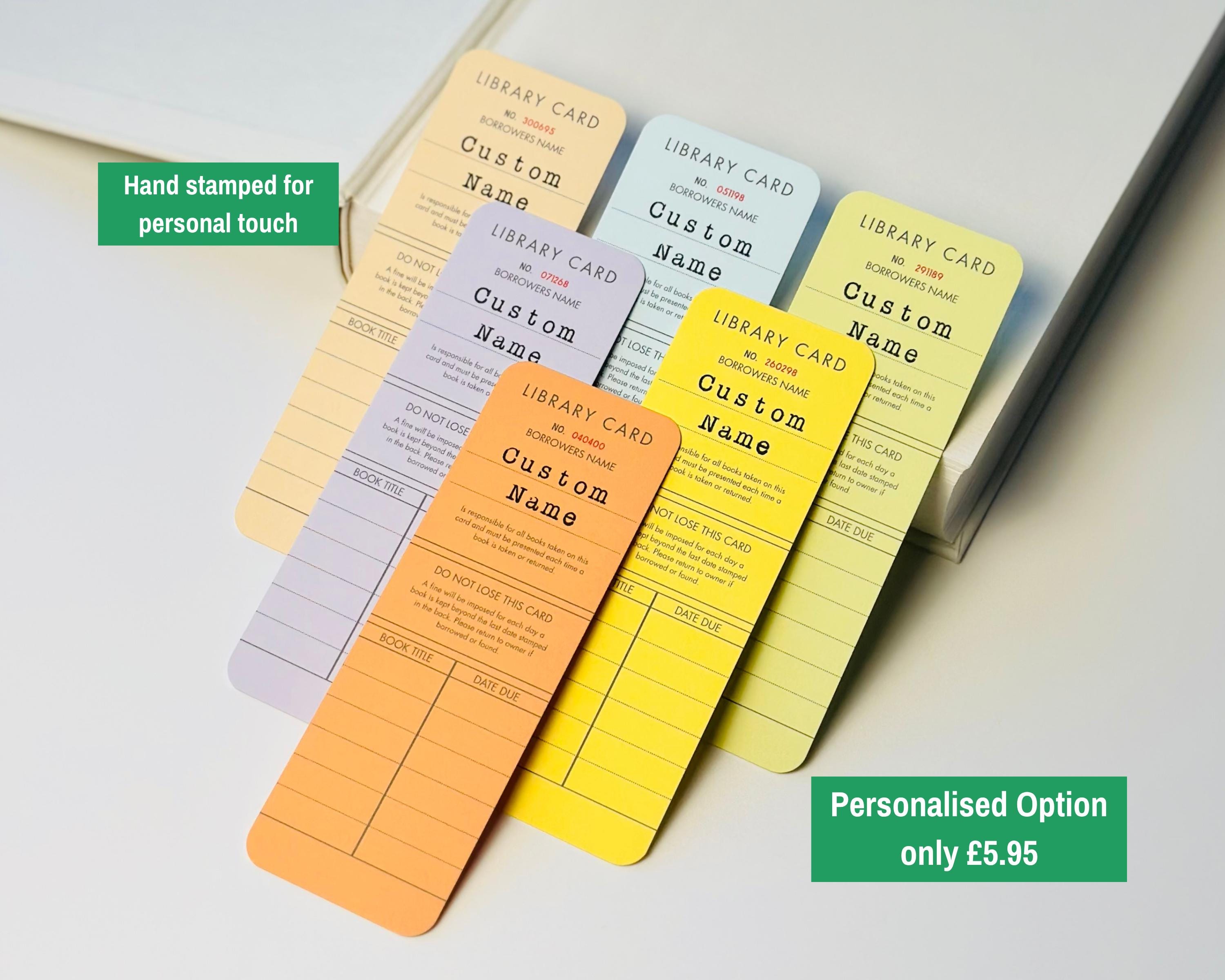 Personalized Kids Library Bookmarks, Bookmark for Children and Young ...