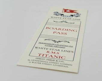 Titanic Boarding Pass Bookmark - Etsy
