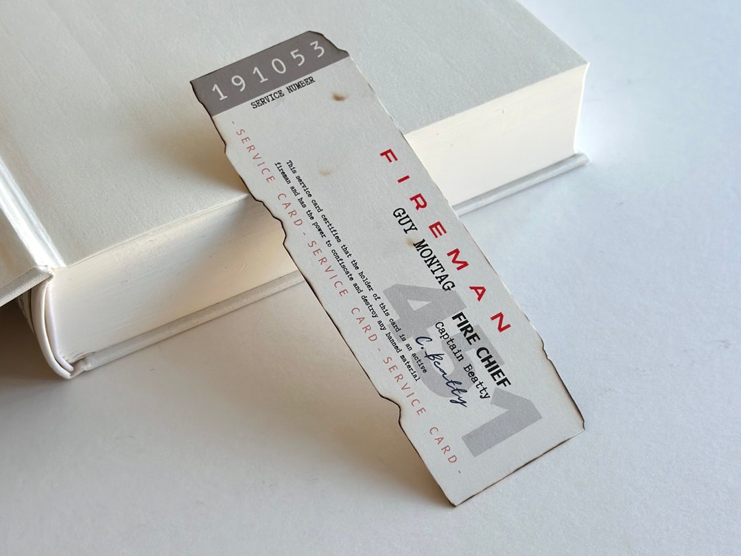 Ray Bradbury Bookmark, Fahrenheit 451, Page Holder, Placeholder - Etsy