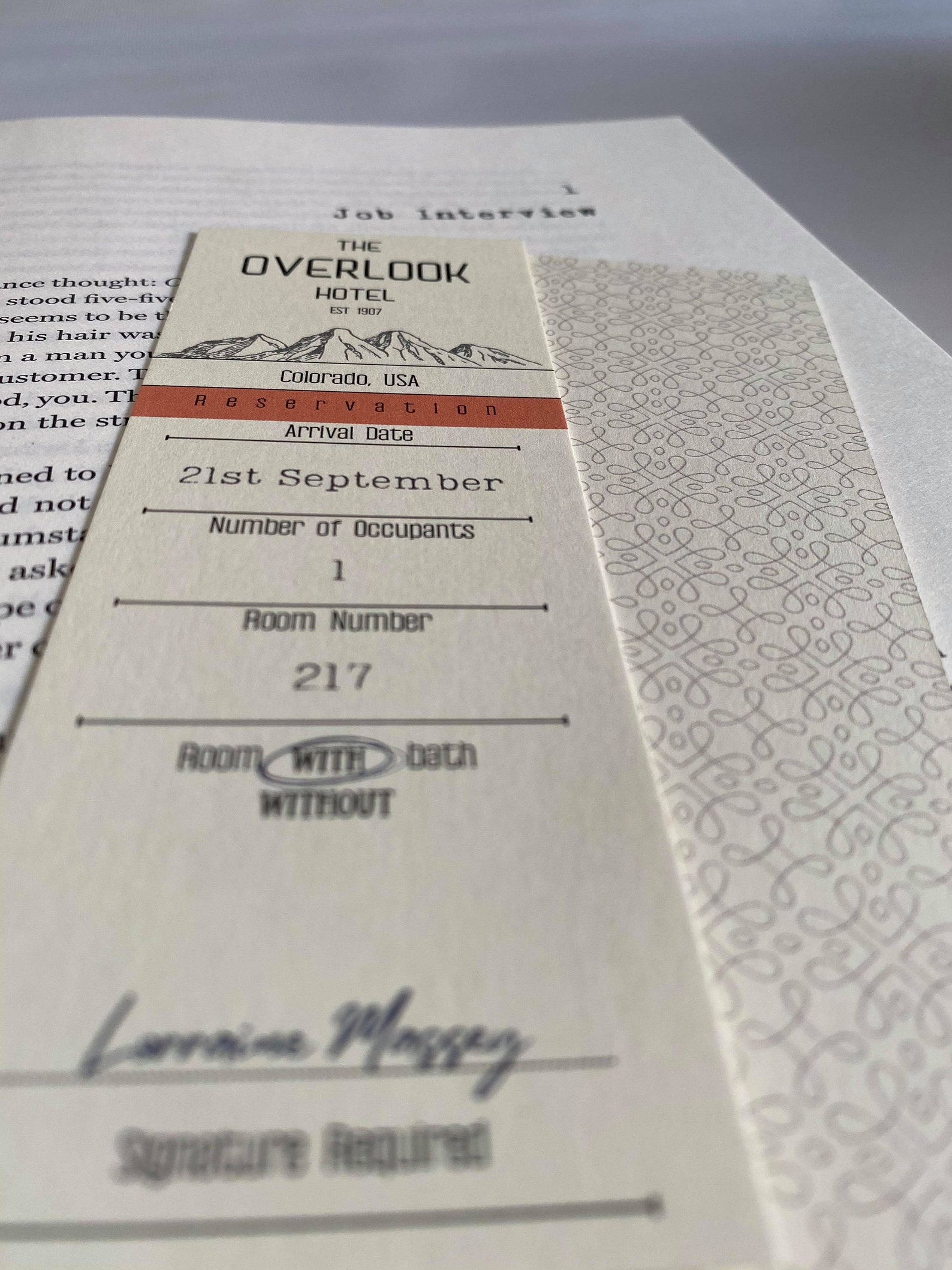 The Shining Bookmark Stephen King Horror Bookmarks Overlook - Etsy