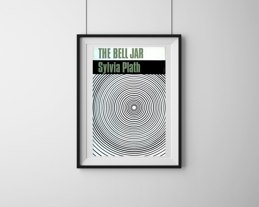 The Bell Jar Vintage Book Cover Poster, Sylvia Plath Literary Posters ...