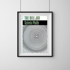 The Bell Jar Vintage Book Cover Poster, Sylvia Plath Literary Posters ...