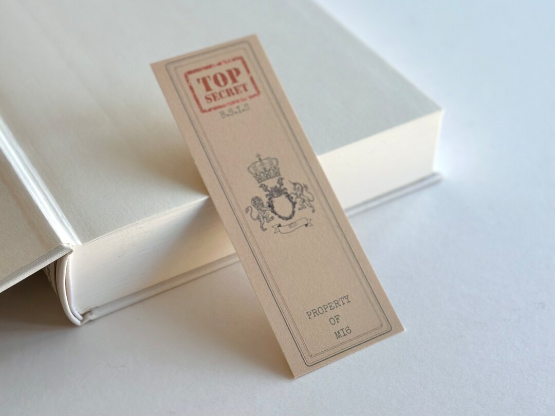 Custom James Bond Bookmark, Bookmarks, Custom Gift, Personalised Gifts ...