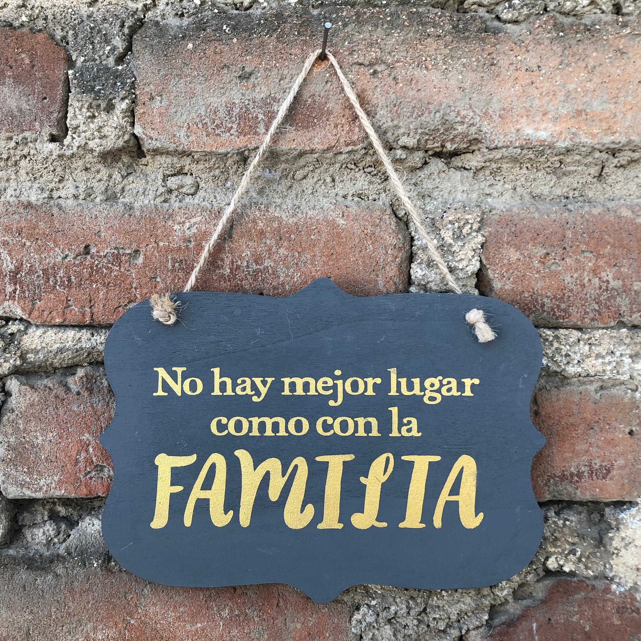 No hay mejor lugar como con la familia Wood Sign Cuadro de Madera ...