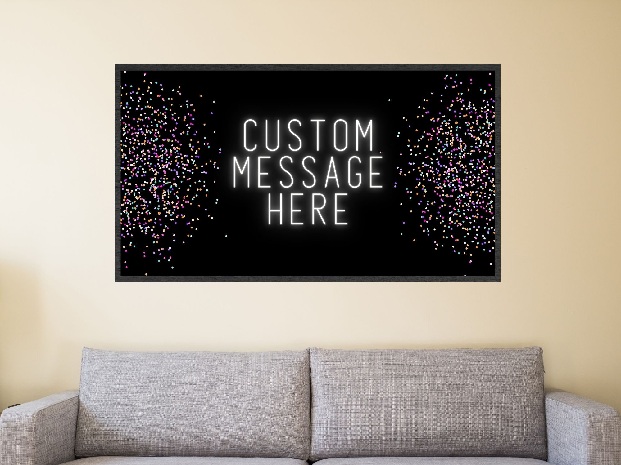 Samsung Frame TV Art, Personalized, Custom Message Image, Glowing ...