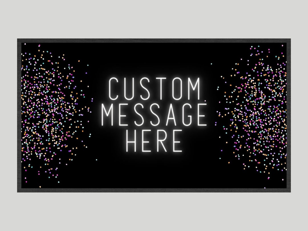 Samsung Frame TV Art, Personalized, Custom Message Image, Glowing ...