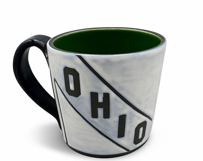 Handmade Marching 110 Uniform Mug: Ohio University Green & White ...