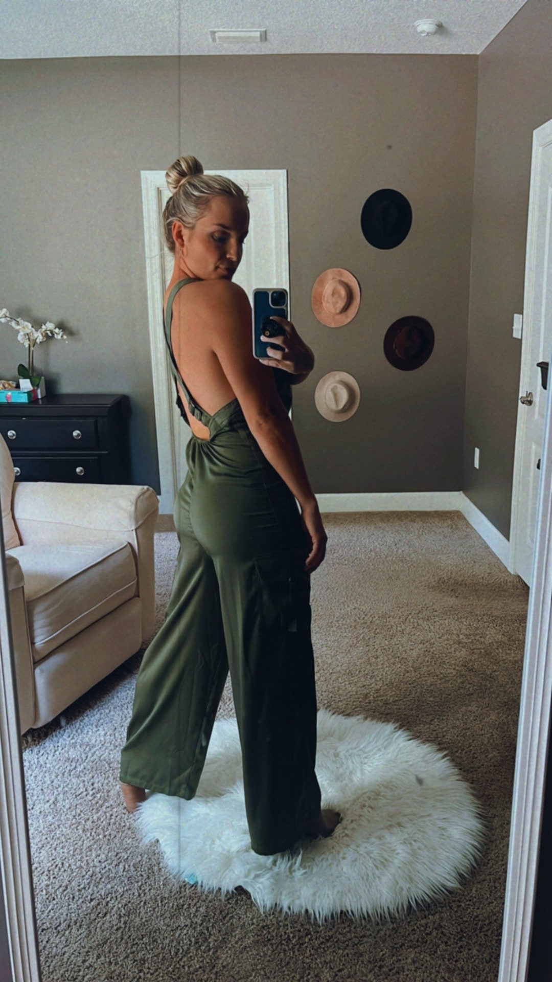 Satin Cargo Low Back Utility Jumpsuit - Etsy