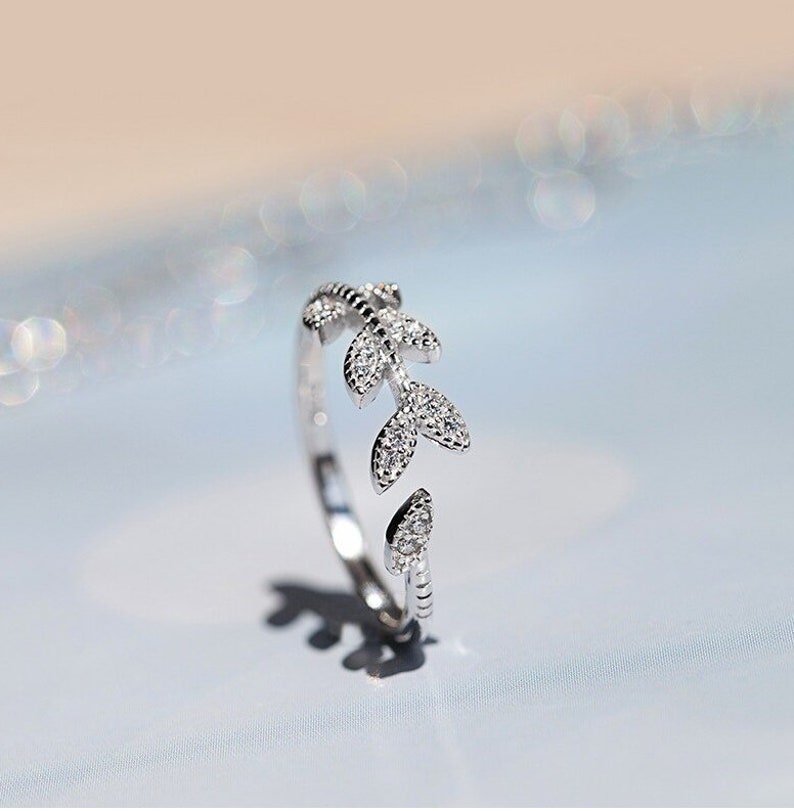 Leaves Ring. Gemstone Ring. Leaf Ring. Gemstone Ring. Zircon - Etsy