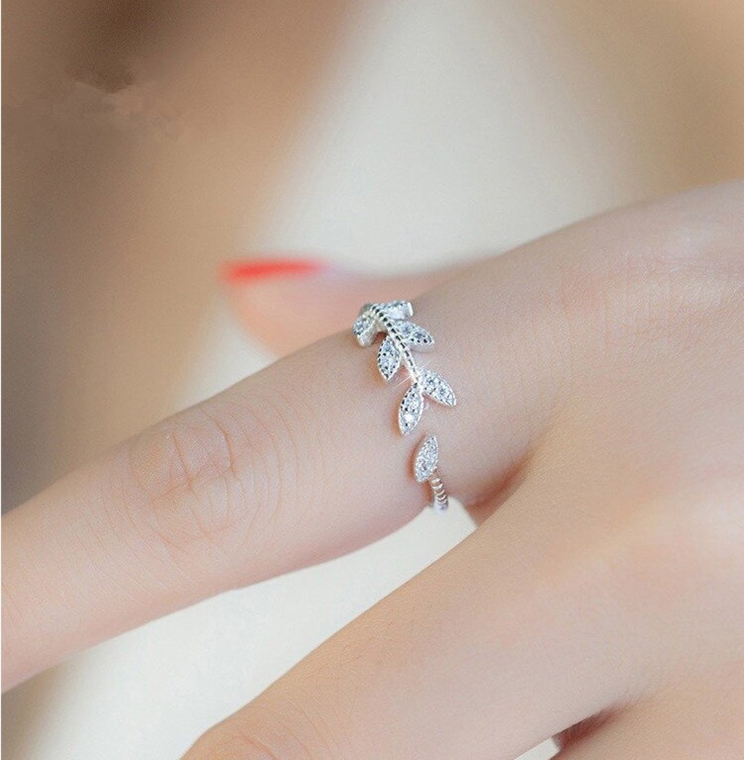 Leaves Ring. Gemstone Ring. Leaf Ring. Gemstone Ring. Zircon Leaf Ring ...