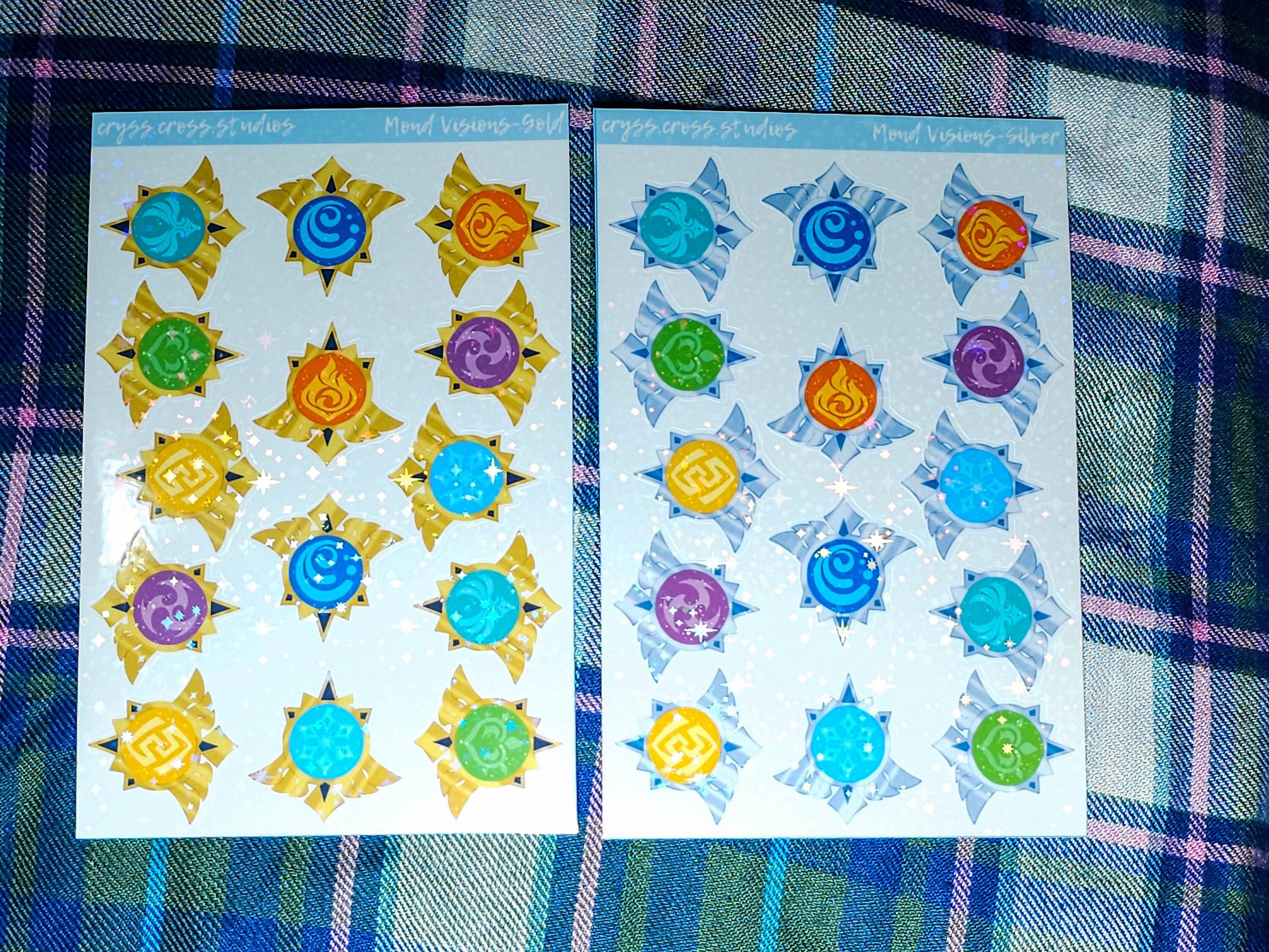 Genshin Vision Mondstadt Sticker Sheets - Etsy