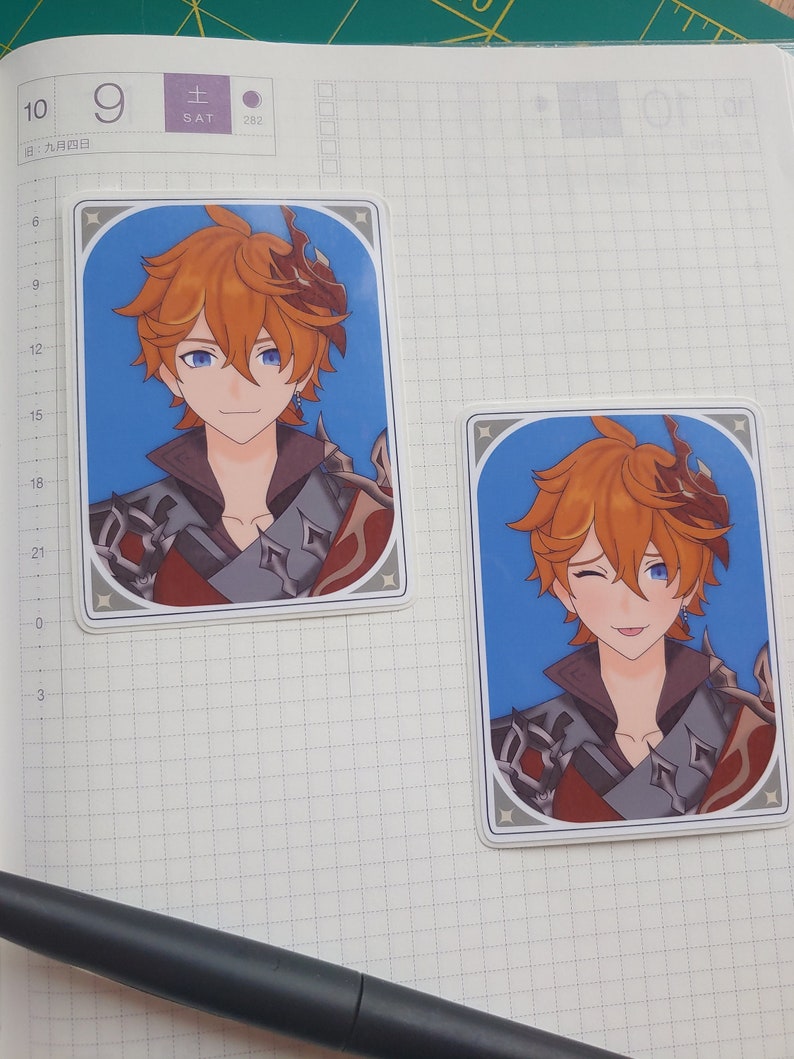 Tartaglia Childe Character Card Sticker Genshin Impact - Etsy
