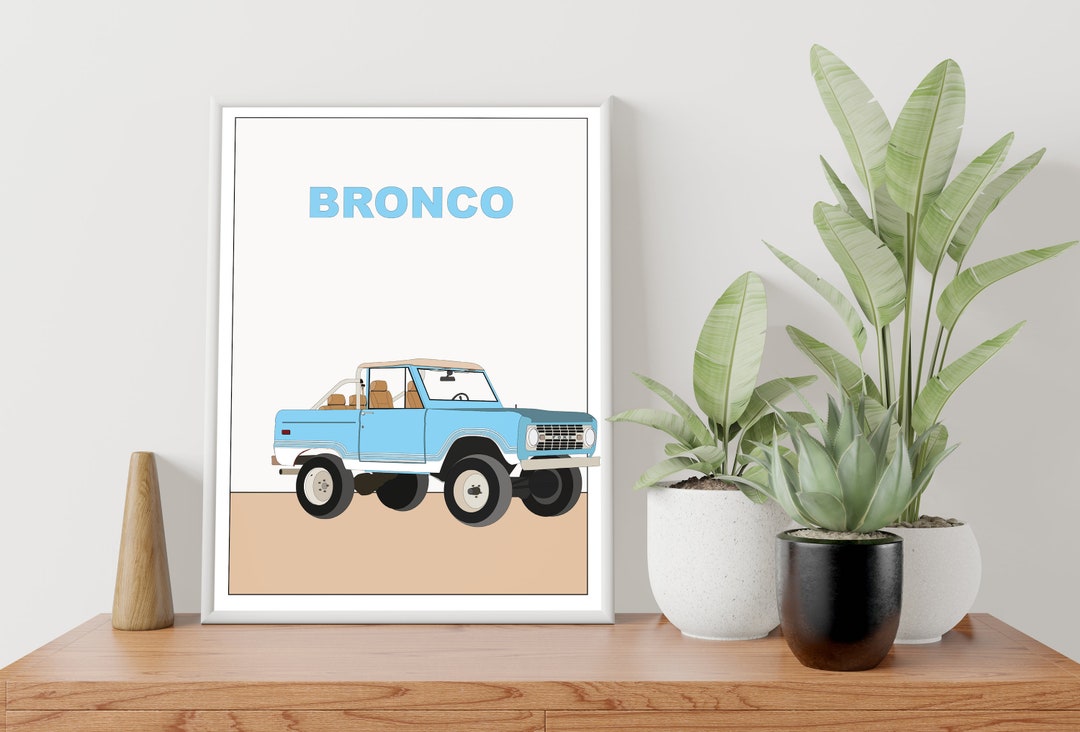 Ford Bronco Poster Digital Download - Vintage Car Art Print - Instant ...