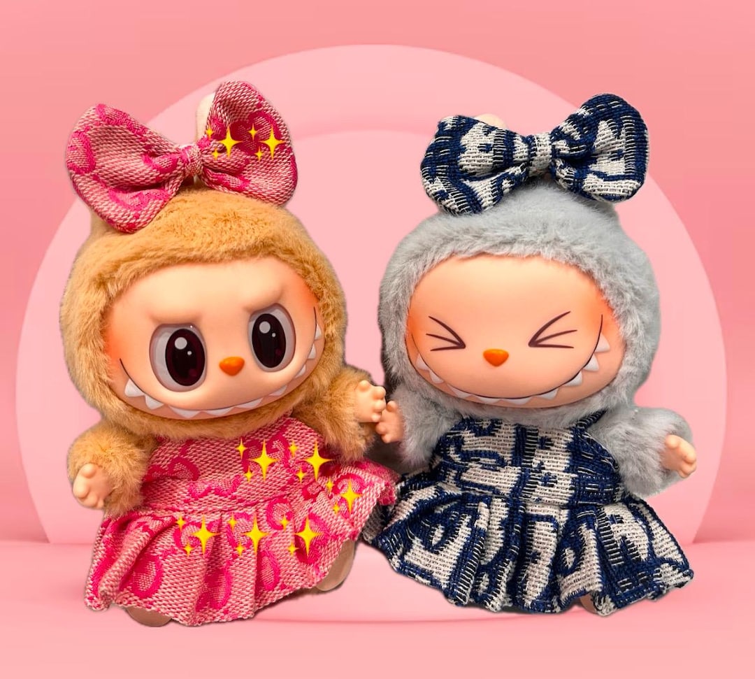 Labubu Handmade Bow and Dress Outfit - Etsy