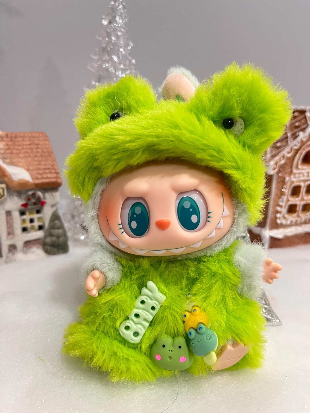 Labubu Frog 2 Piece Outfit Set Have a Seat Macaron Fashion Trend - Etsy