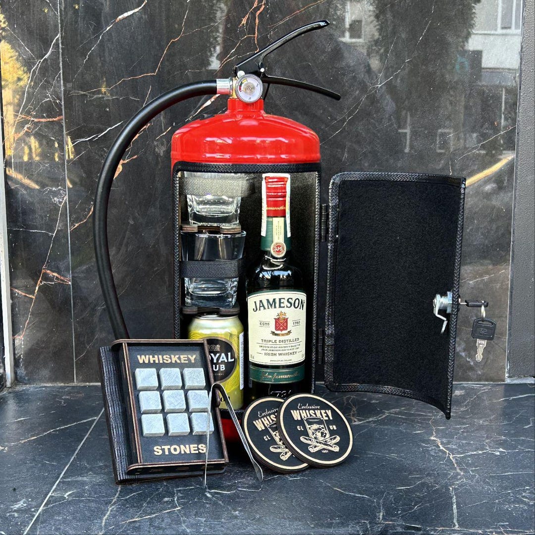 Fire Extinguisher Mini Bar, Wiskey Minibar for Firefighters, Custom ...
